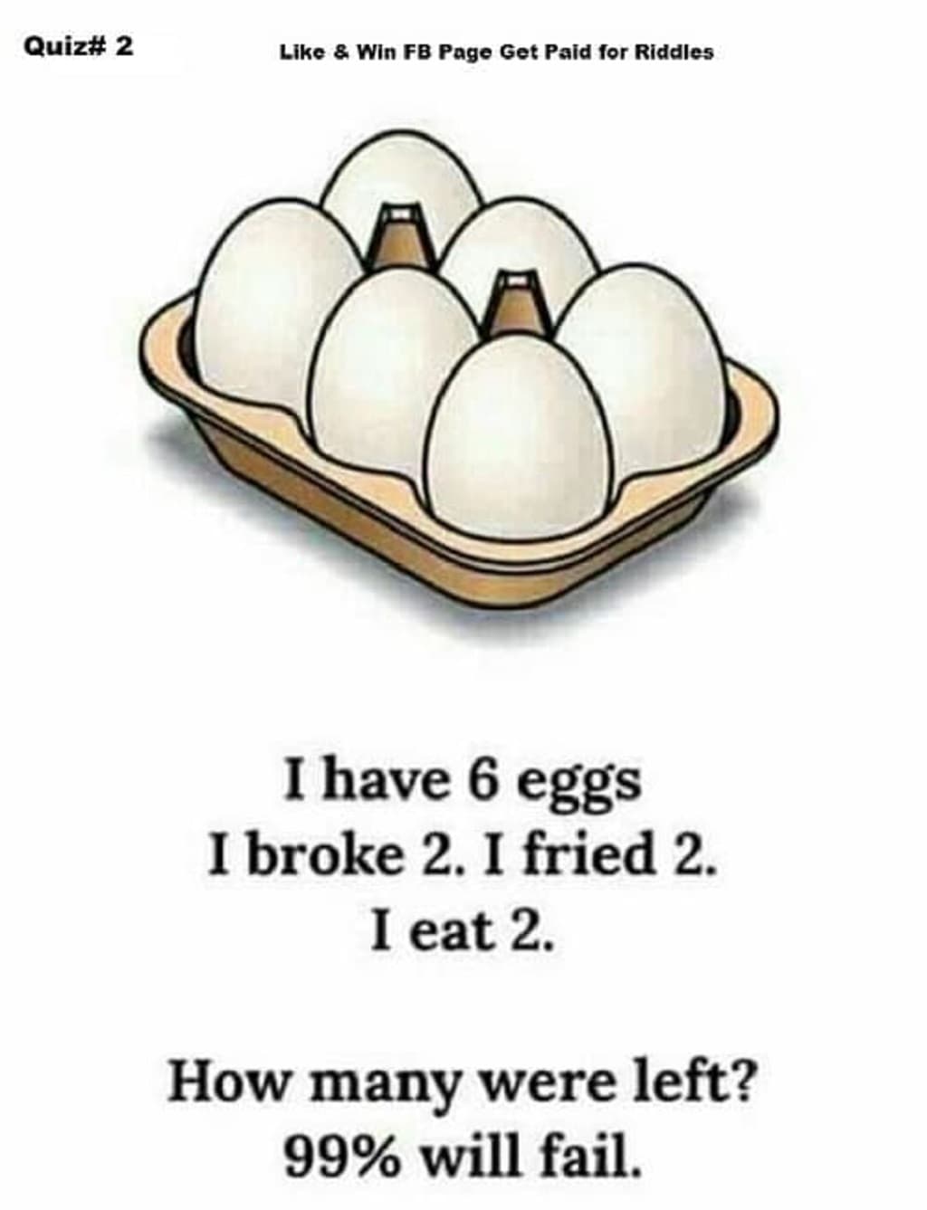 How Many Eggs Quiz Riddle With Answer